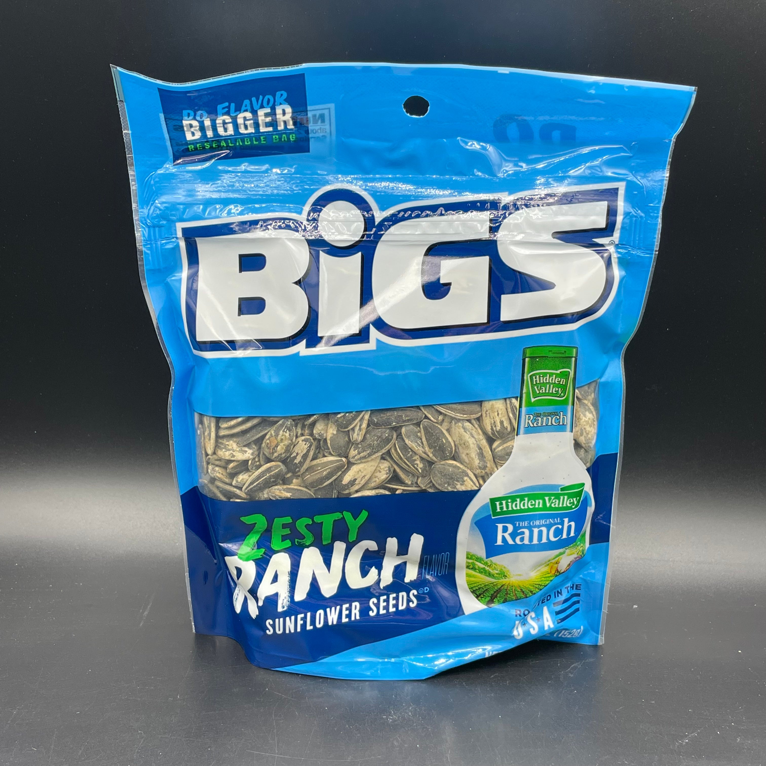 New Bigs Hidden Valley Zesty Ranch Flavour Sunflower Seeds 152g Usa