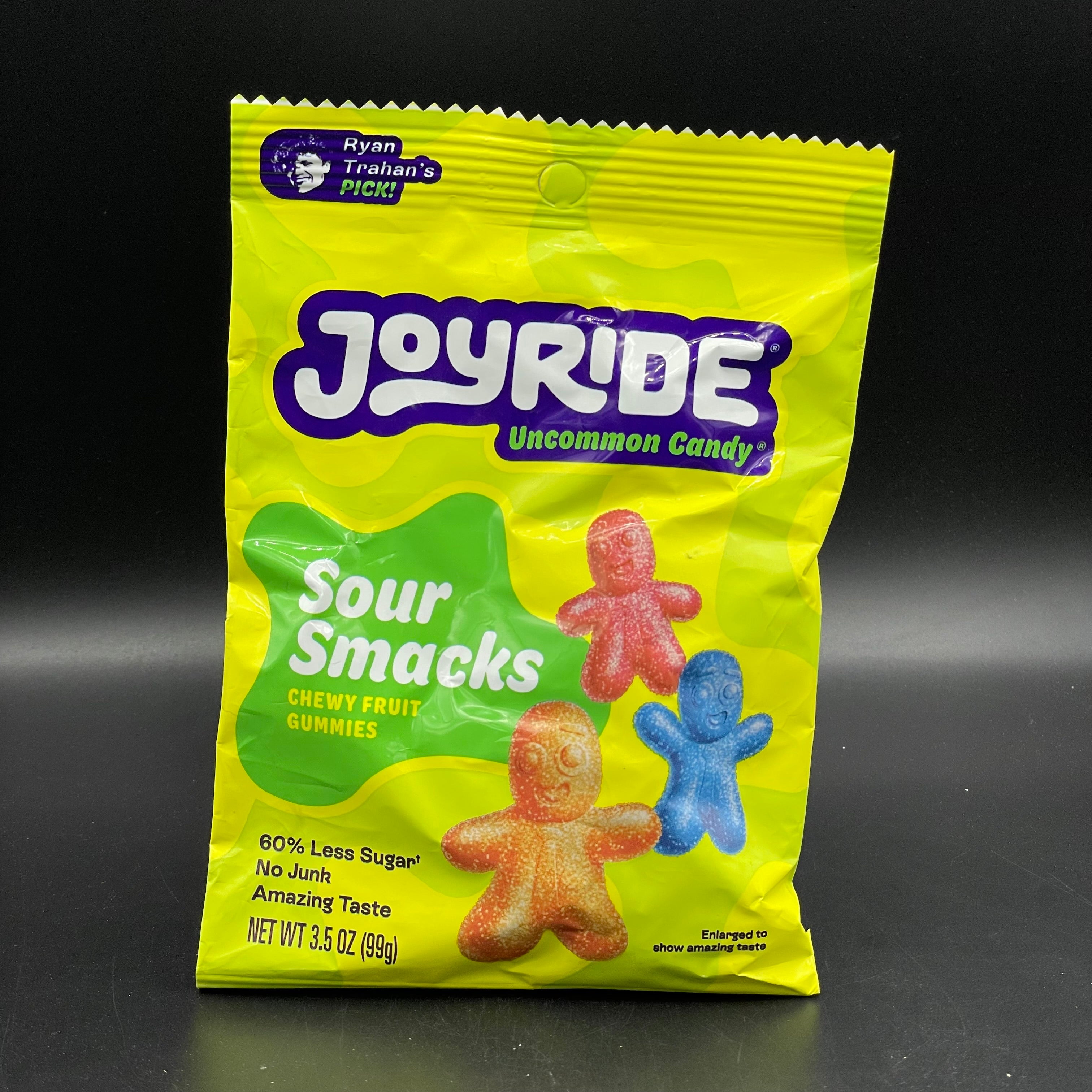 JoyRide - Uncommon Candy! Sour Smacks, Chewy Fruit Gummies. 60% Less S
