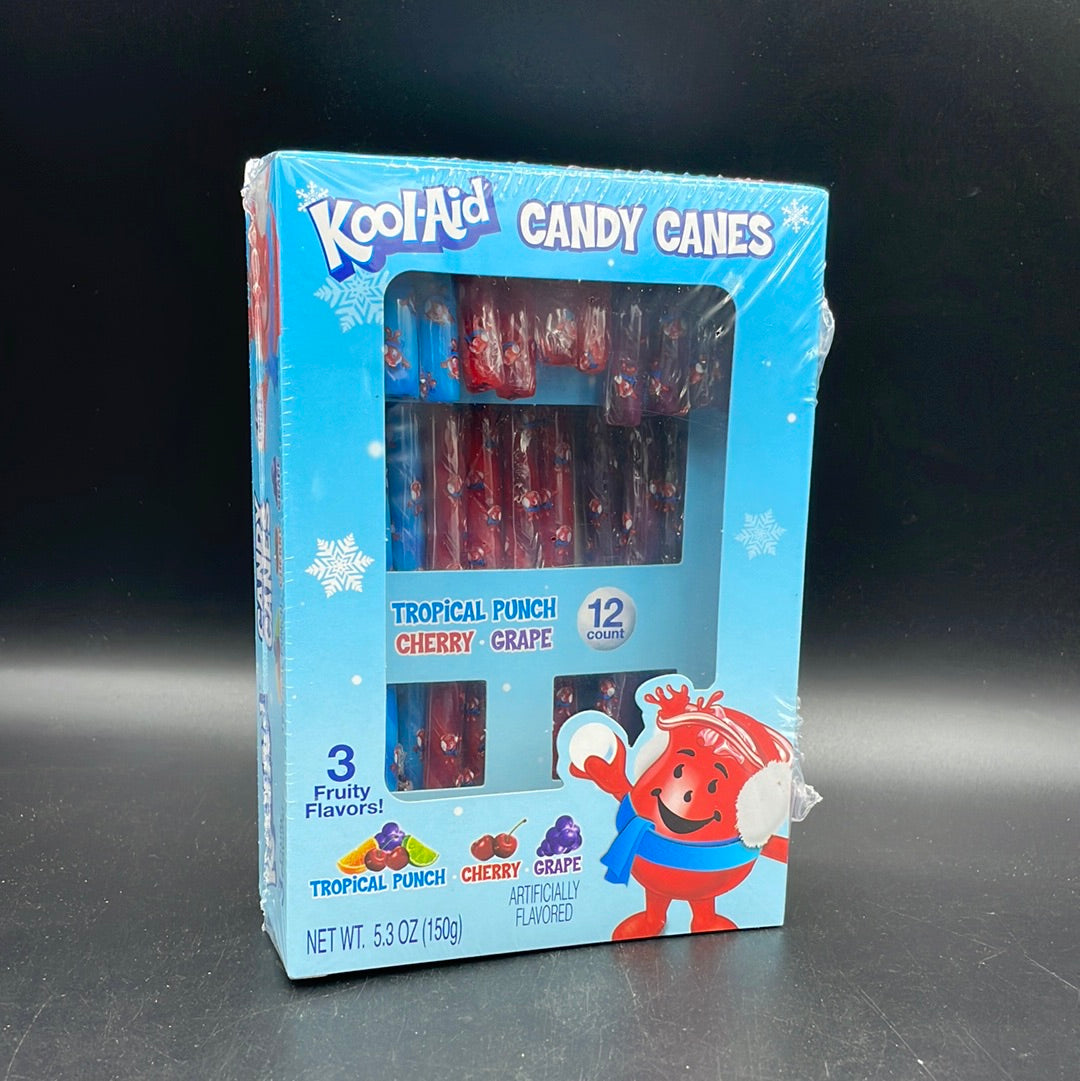 Kool-Aid Candy Canes - Tropical Punch, Cherry, & Grape Flavours - 12 P