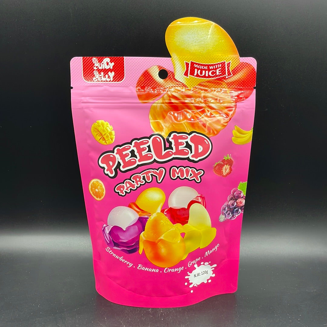 Juicy Jelly - Peeled Gummy Party Mix Candy (Includes: Strawberry, Bana