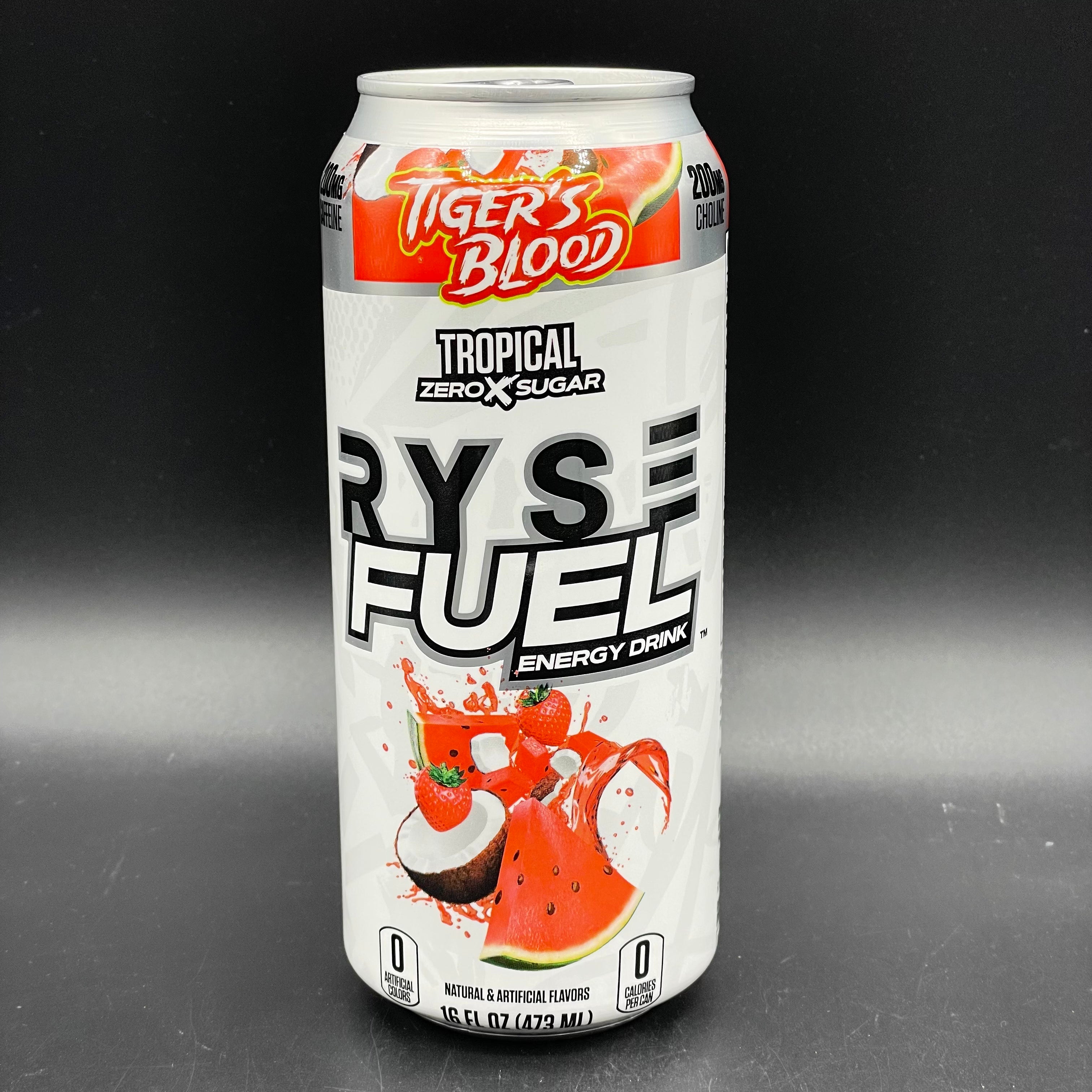 Ryse Fuel Energy Drink - Tiger’s Blood, Tropical Flavour. Zero Sugar 4