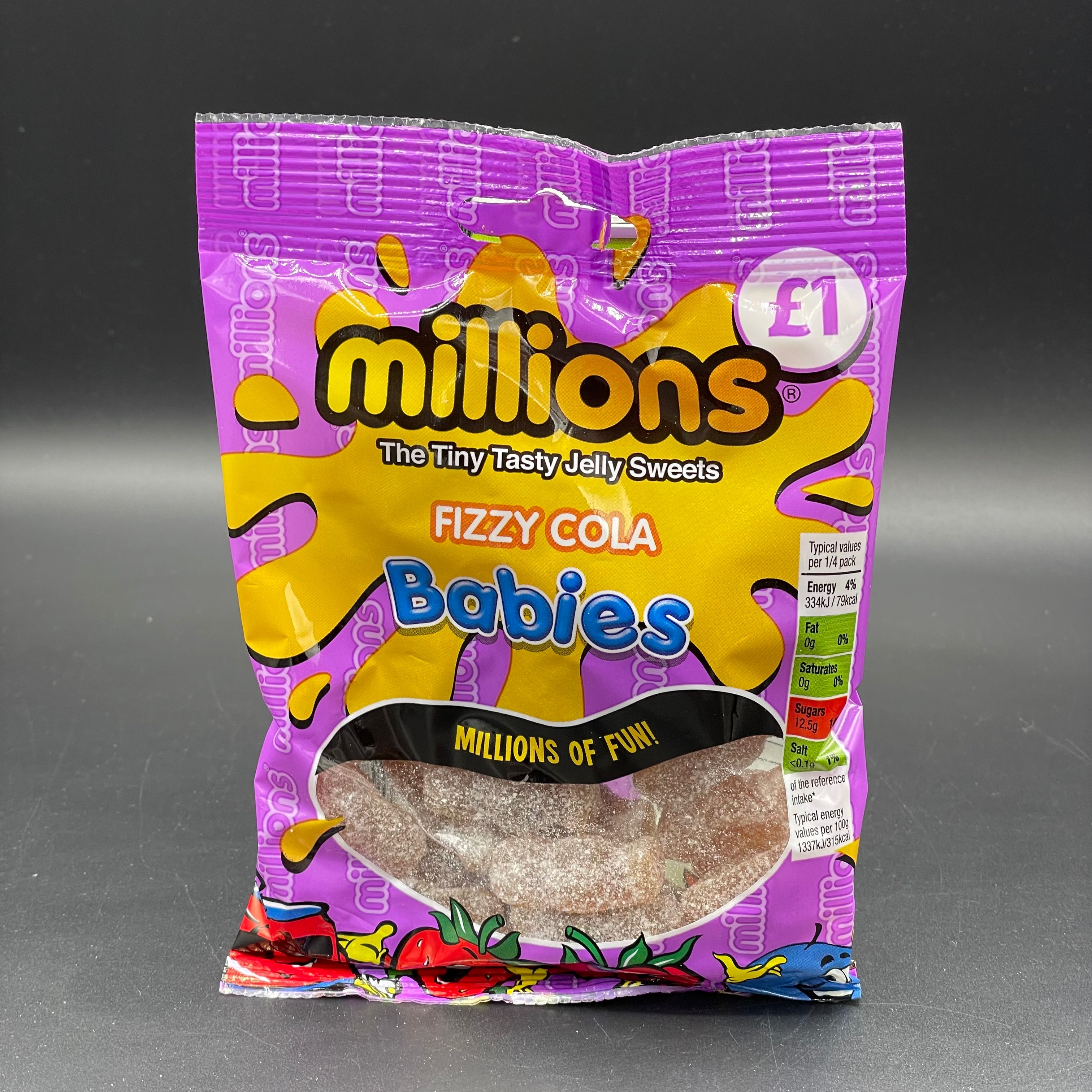 Millions Candy Fizzy Cola Babies! The Tiny Tasty Jelly Sweets 120g Bag