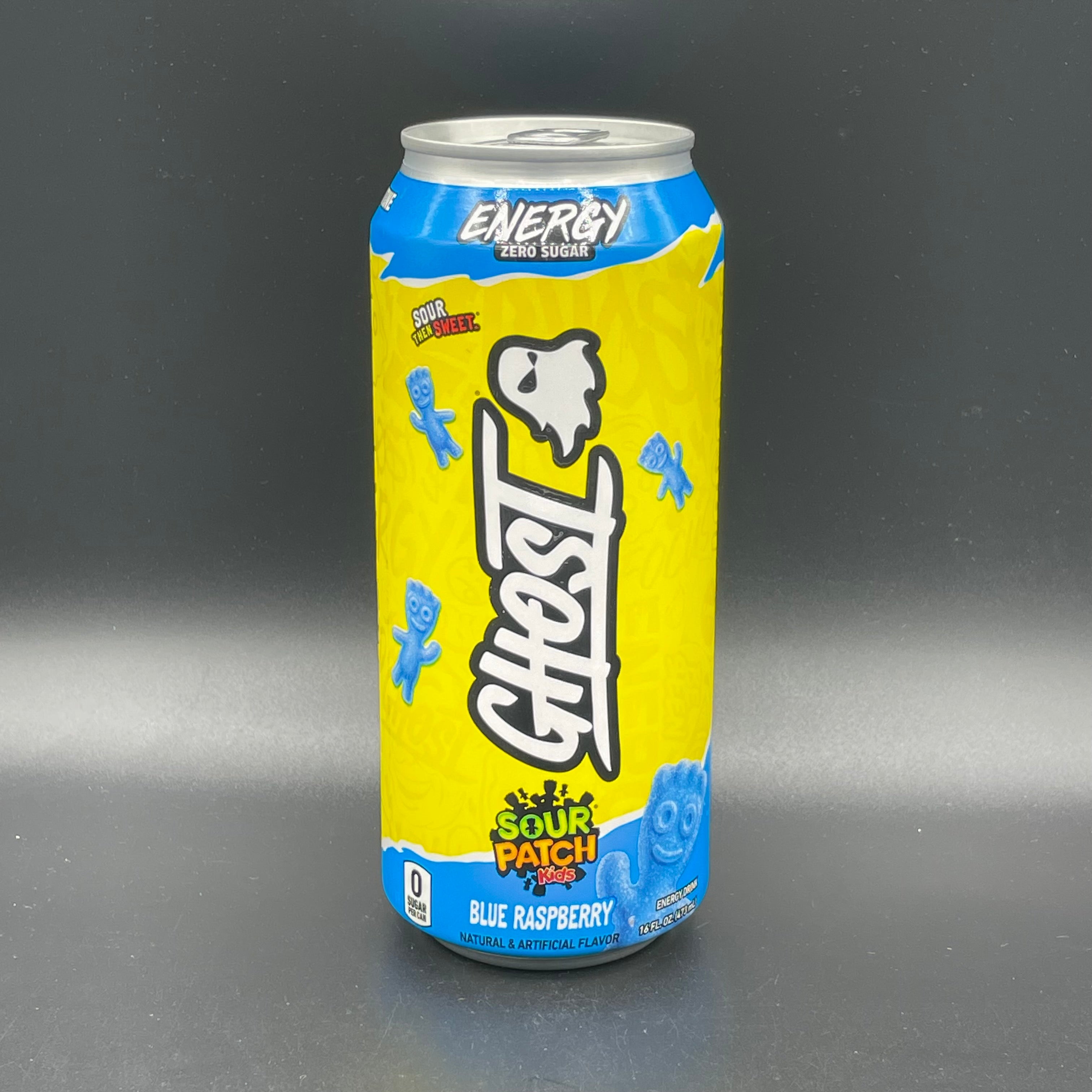 NEW Ghost Energy, Sour Patch Kids Blue Raspberry Flavour - Zero Sugar,